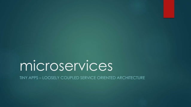 Microservices intro | PPT