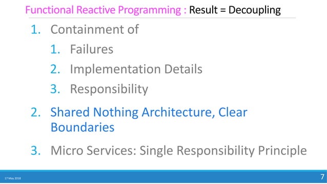 Microservices Part 4: Functional Reactive Programming | PPTX