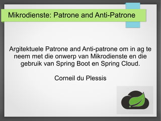 Microservices Patterns and Anti-Patterns | PPT