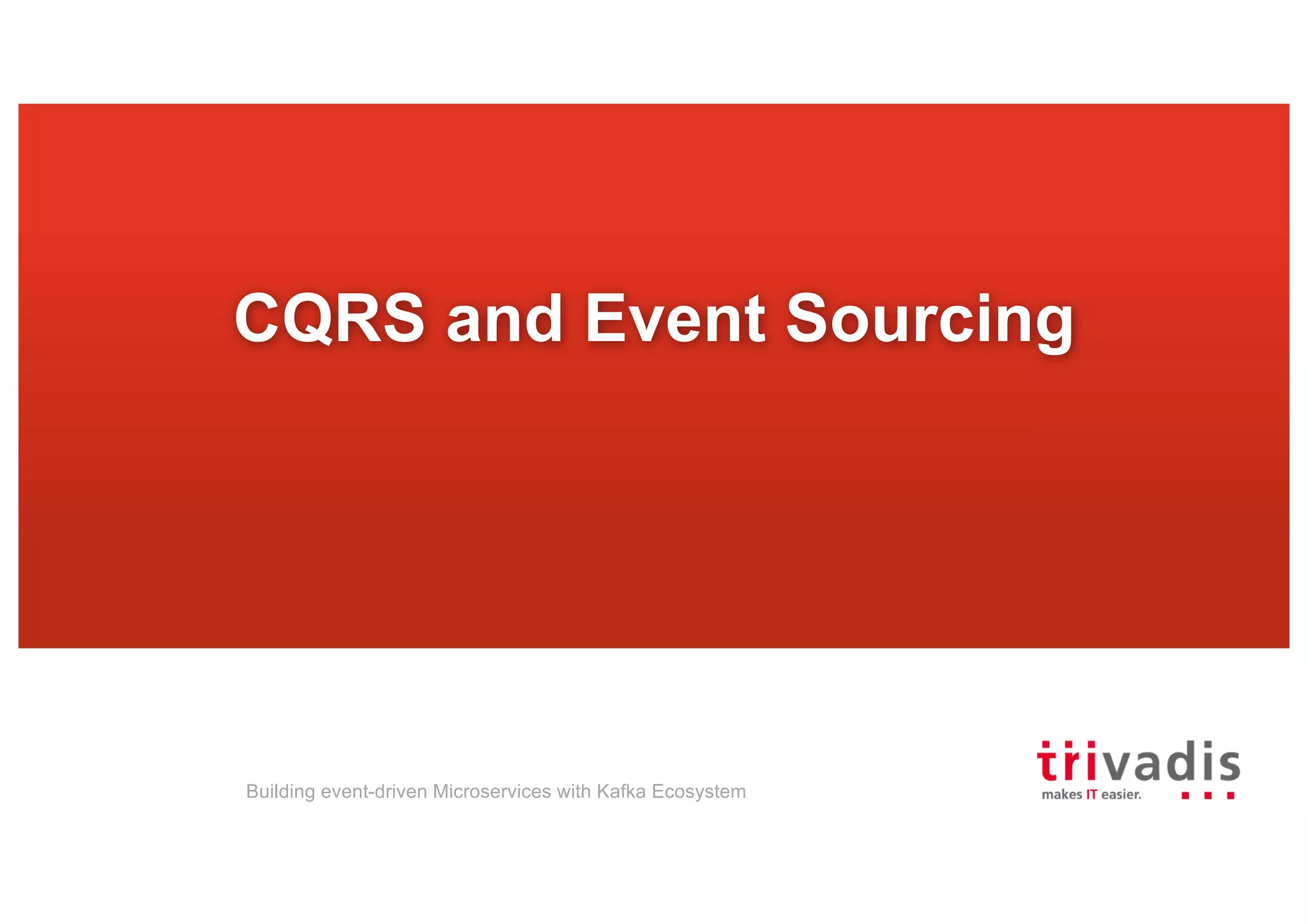 Building event-driven Microservices with Kafka Ecosystem | PPT