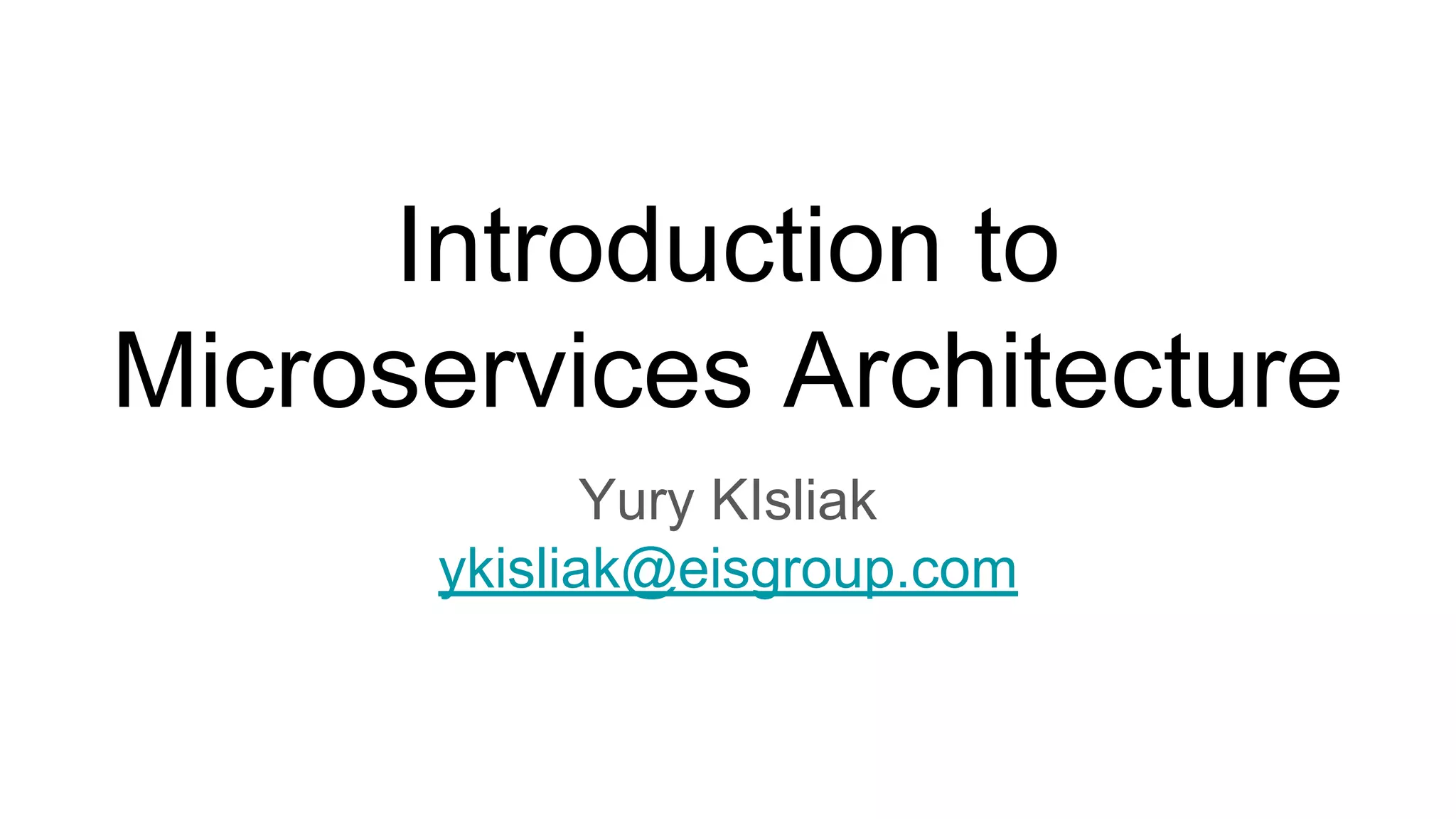 Introduction to Microservices | PDF