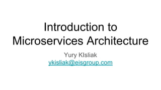 Introduction to Microservices | PPT