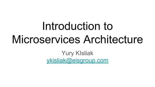 Introduction to Microservices | PDF