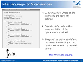 Towards Automatic Migration to Microservices | PPTX | Programming ...