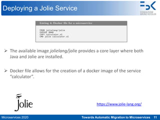 Towards Automatic Migration to Microservices | PPTX | Programming ...