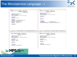 Towards Automatic Migration to Microservices | PPTX | Programming Languages | Computing
