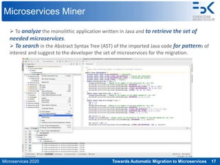 Towards Automatic Migration to Microservices | PPTX | Programming ...