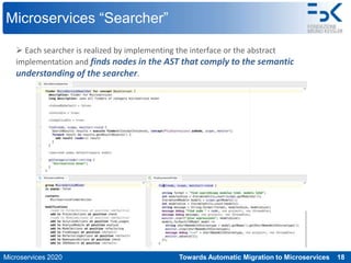 Towards Automatic Migration to Microservices | PPTX | Programming ...