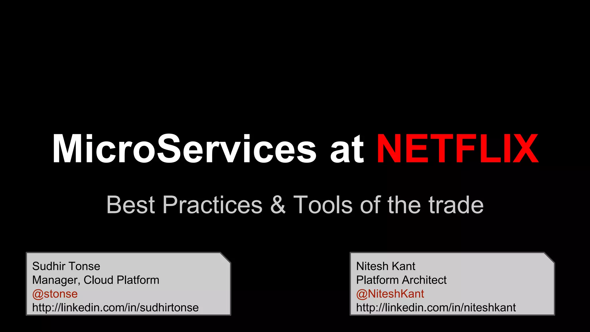 MicroServices at Netflix - challenges of scale | PPTX
