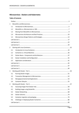 Microservices with Dockers and Kubernetes | PDF