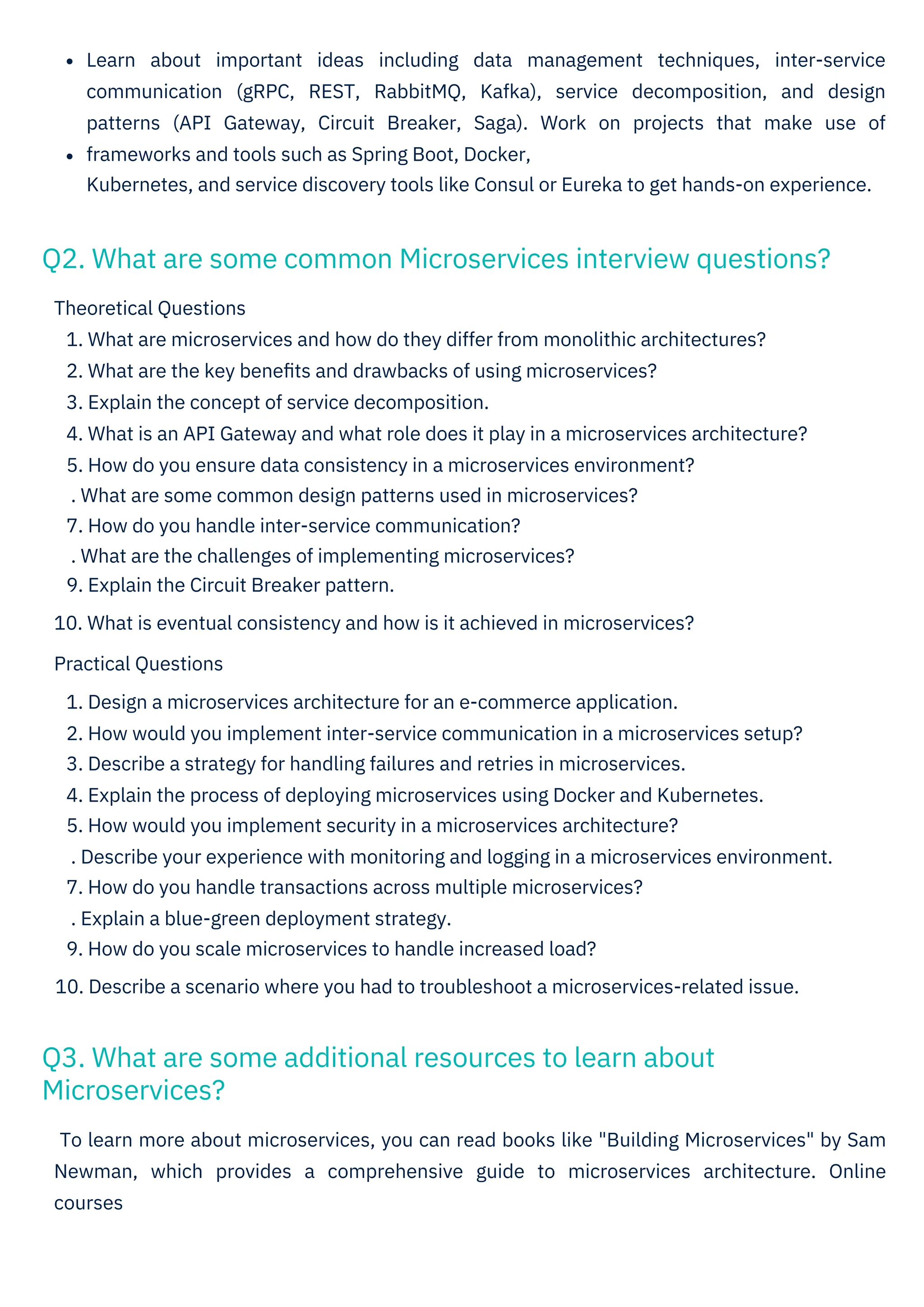 Microservices Interview Questions and Answers PDF By ScholarHat | PDF