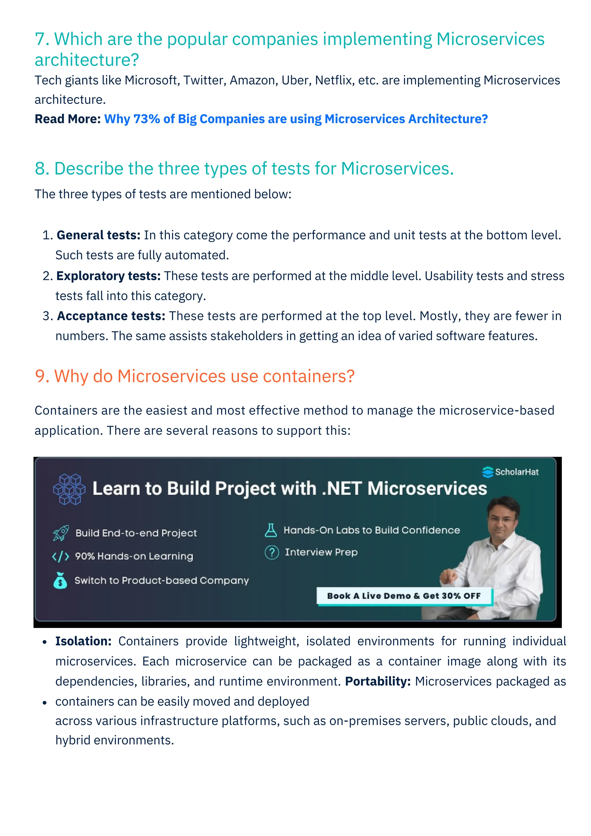 Microservices Interview Questions and Answers PDF By ScholarHat | PDF