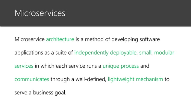Microservices Architecture | PPTX | Computer Software and Applications | Computing
