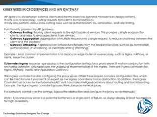 Reference architectures shows a microservices deployed to Kubernetes | PPT