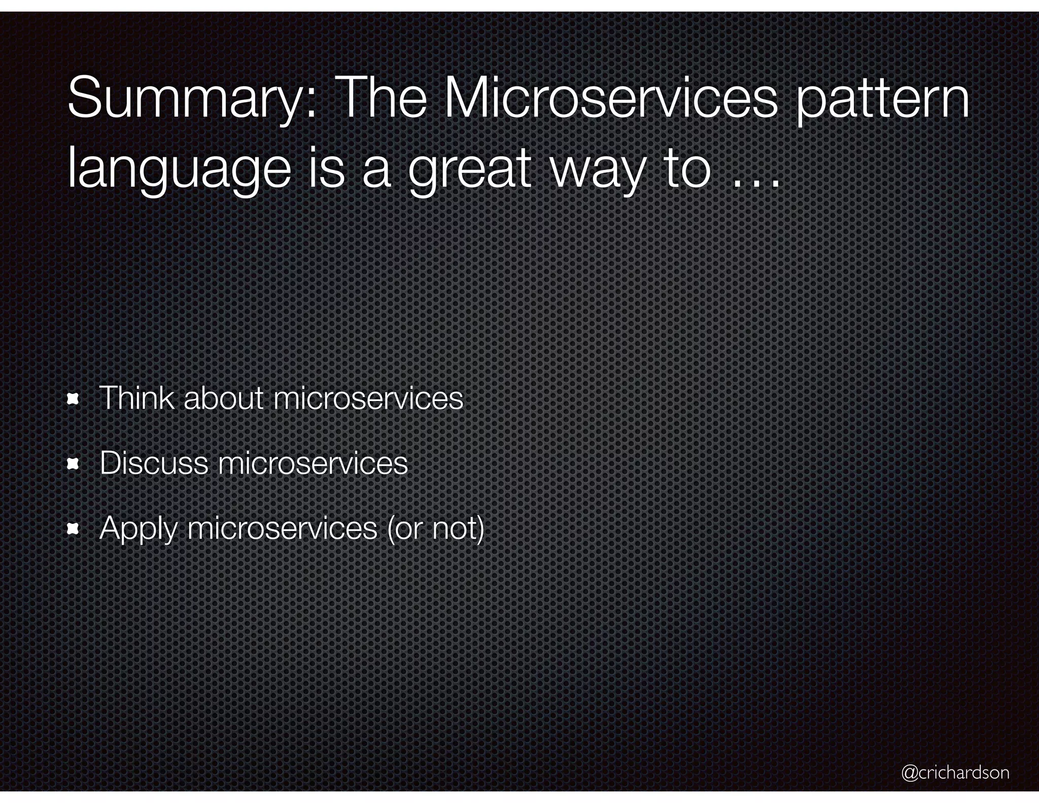 A pattern language for microservices (#gluecon #gluecon2016) | PDF | Databases | Computer ...