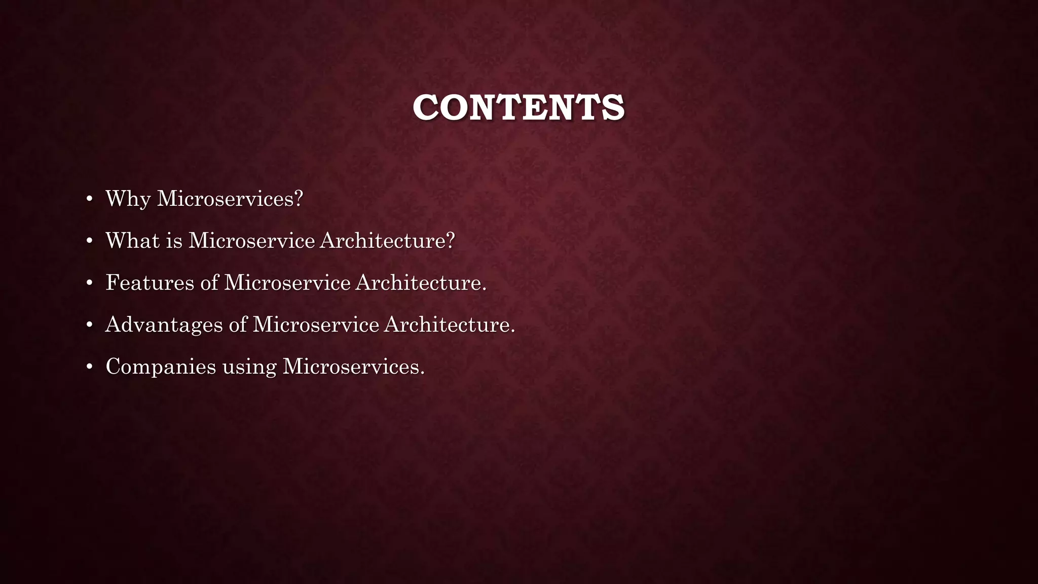 Microservices Architecture | PPTX