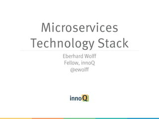 Microservices Technology Stack | PPT