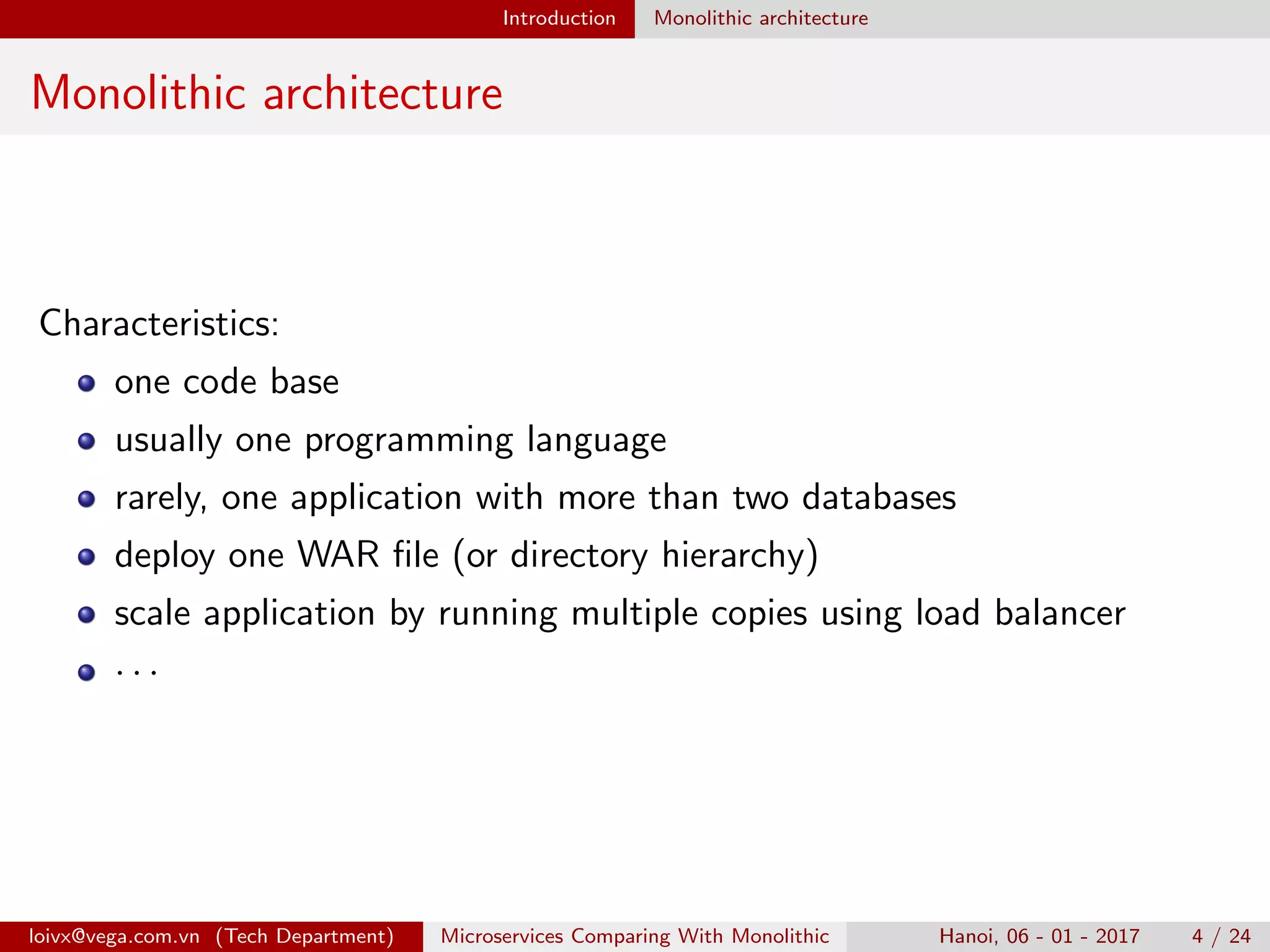 Microservices vs monolithic | PDF | Databases | Computer Software and Applications