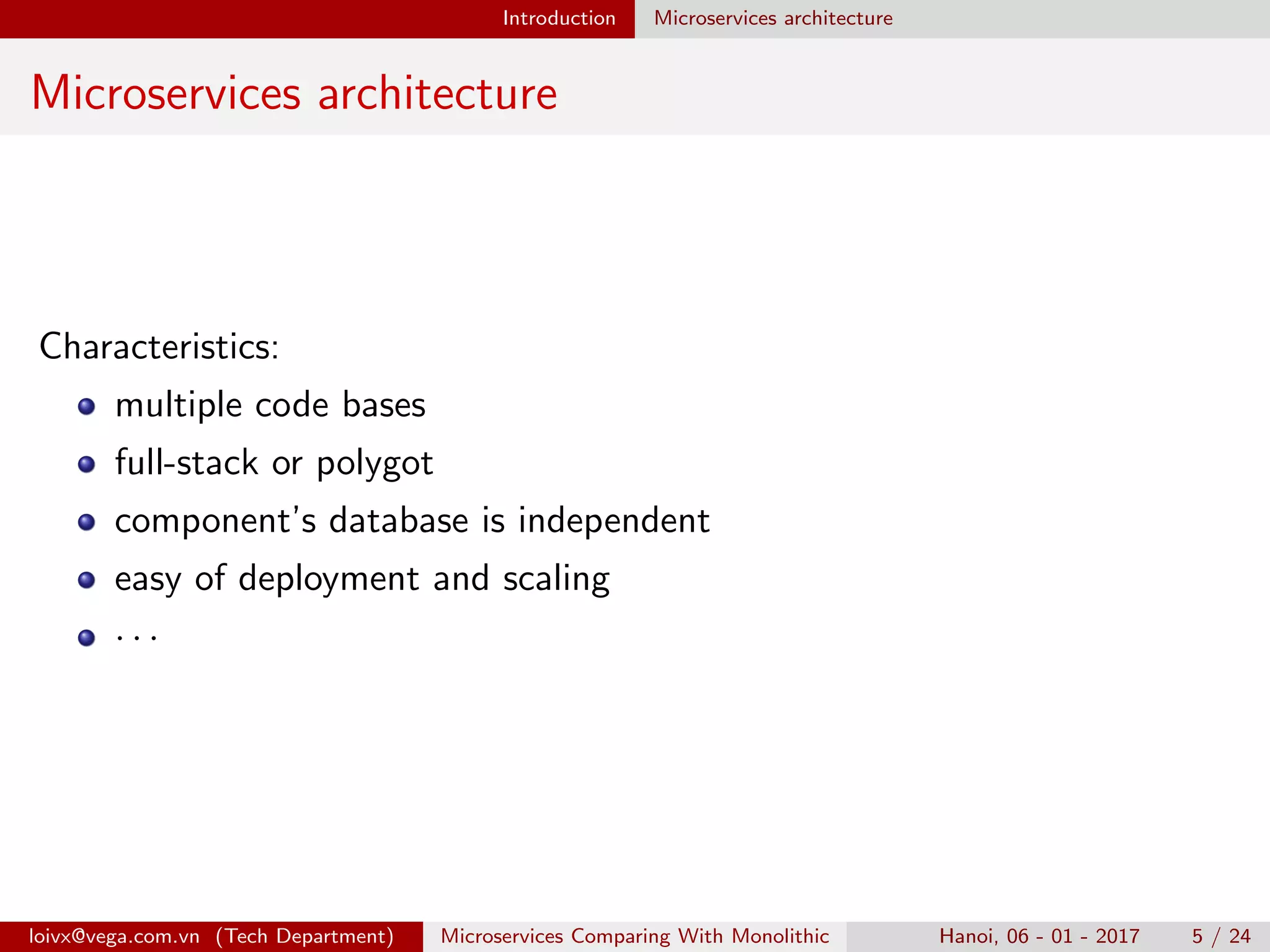 Microservices vs monolithic | PDF | Databases | Computer Software and Applications