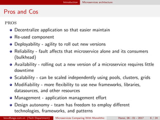 Microservices vs monolithic | PDF | Databases | Computer Software and Applications