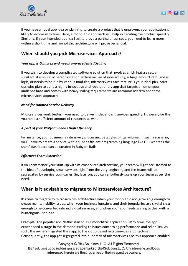 Microservices vs Monolithic Architecture: Which Approach is Suitable for a Start Up? | PDF