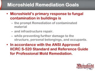 Microshield Mold Remediation Presentation, John Lapotaire, CIEC | PPTX