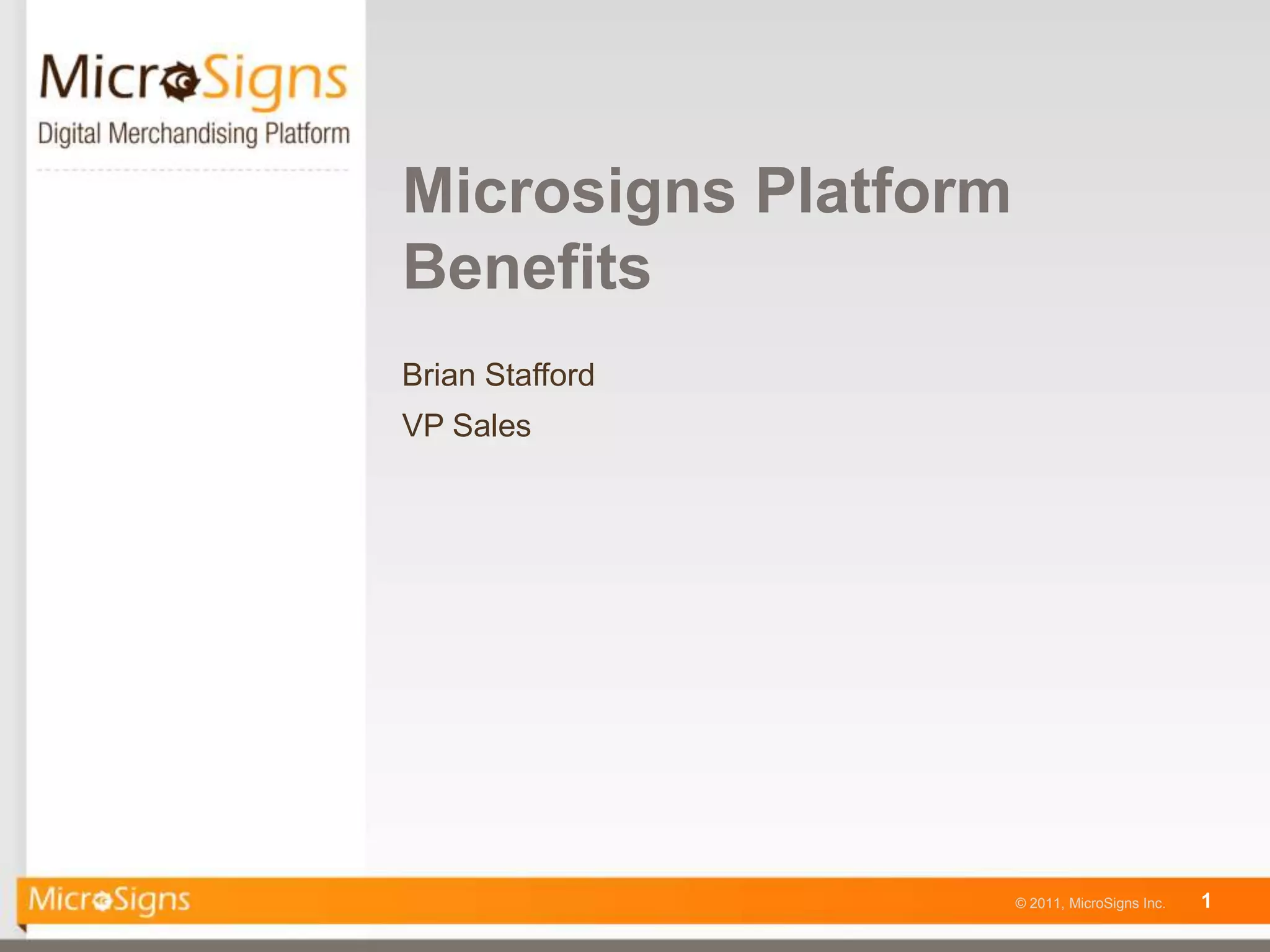 Microsigns Platform Benefits | PPTX