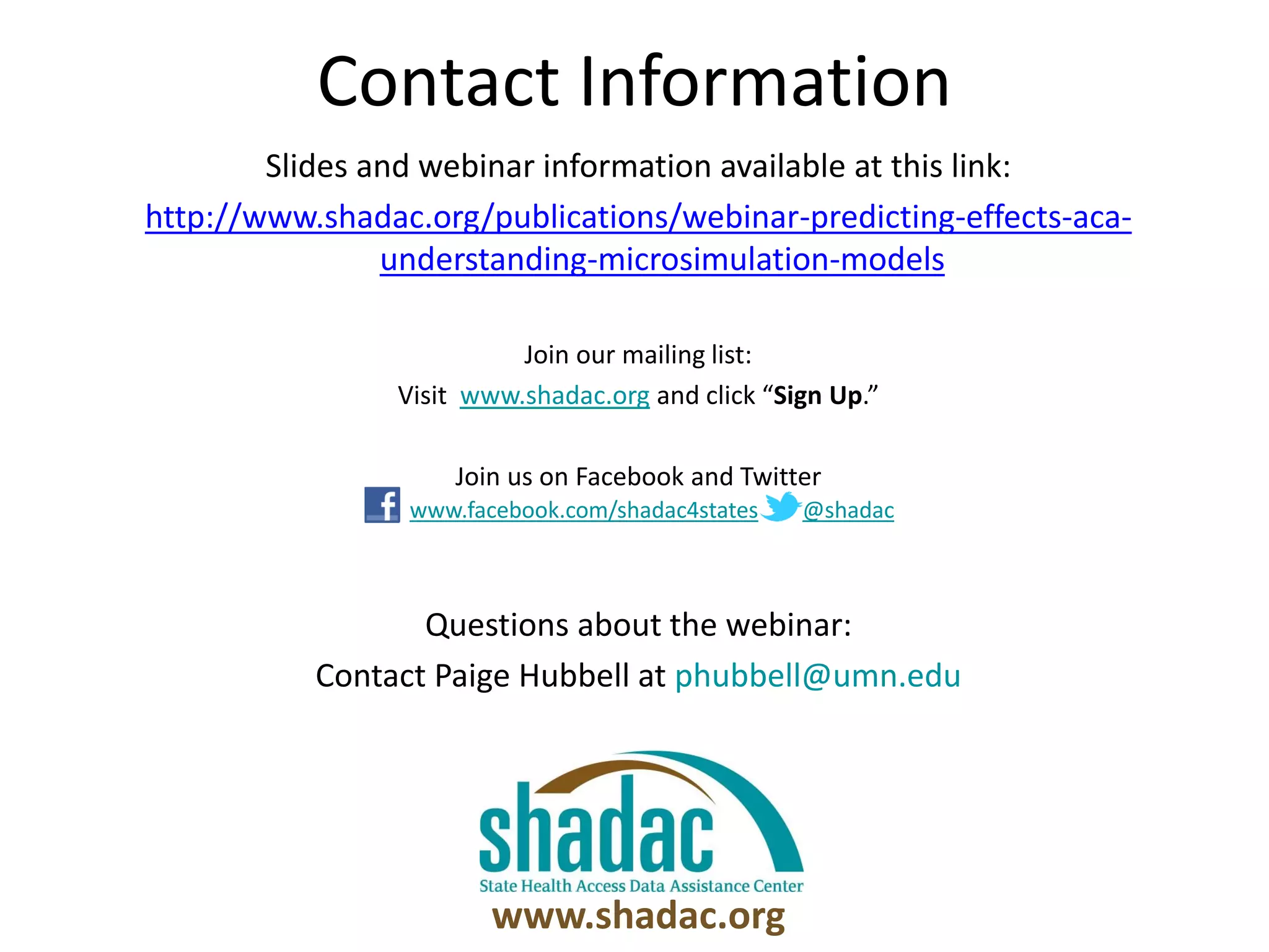Microsimulation Webinar Slides | PDF