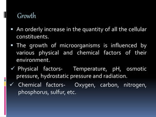 Factors affecting the growth of microbes | PPTX