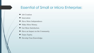 Micro & small enterprise in terms of entrepreneurship development .pptx