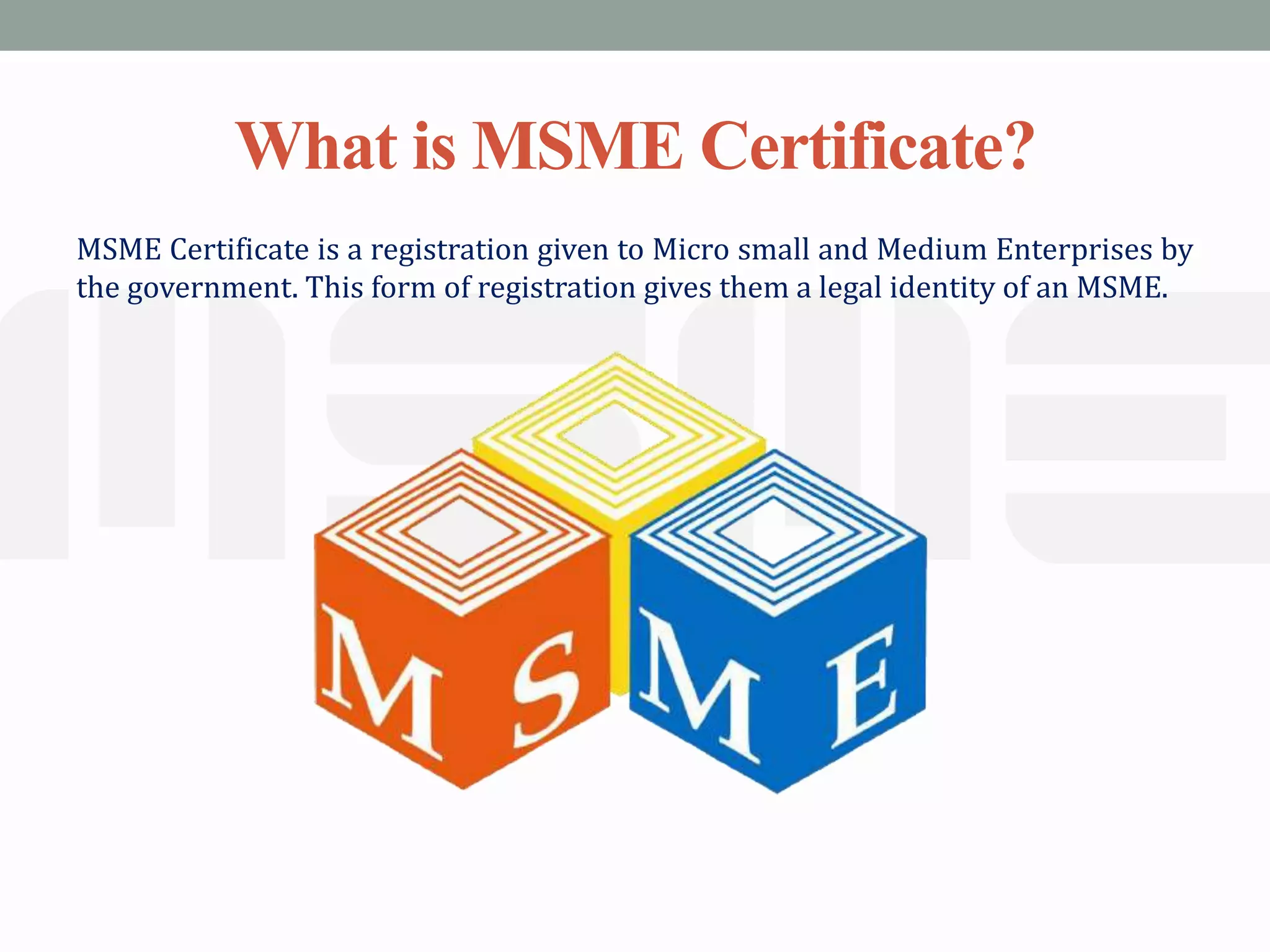 MSME Registration Process in India PPT | PPTX