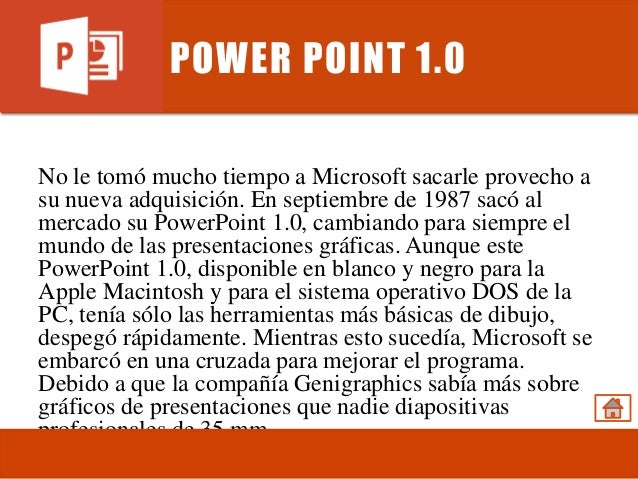 Historia de Power Point