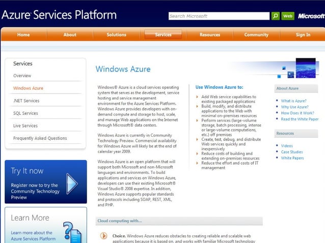 Microsoft Azure Lightning Talk at CloudCamp Austin | PPT | Free Download