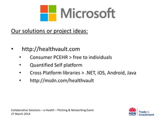 Collaborative Solutions eHealth Event - Microsoft | PPT