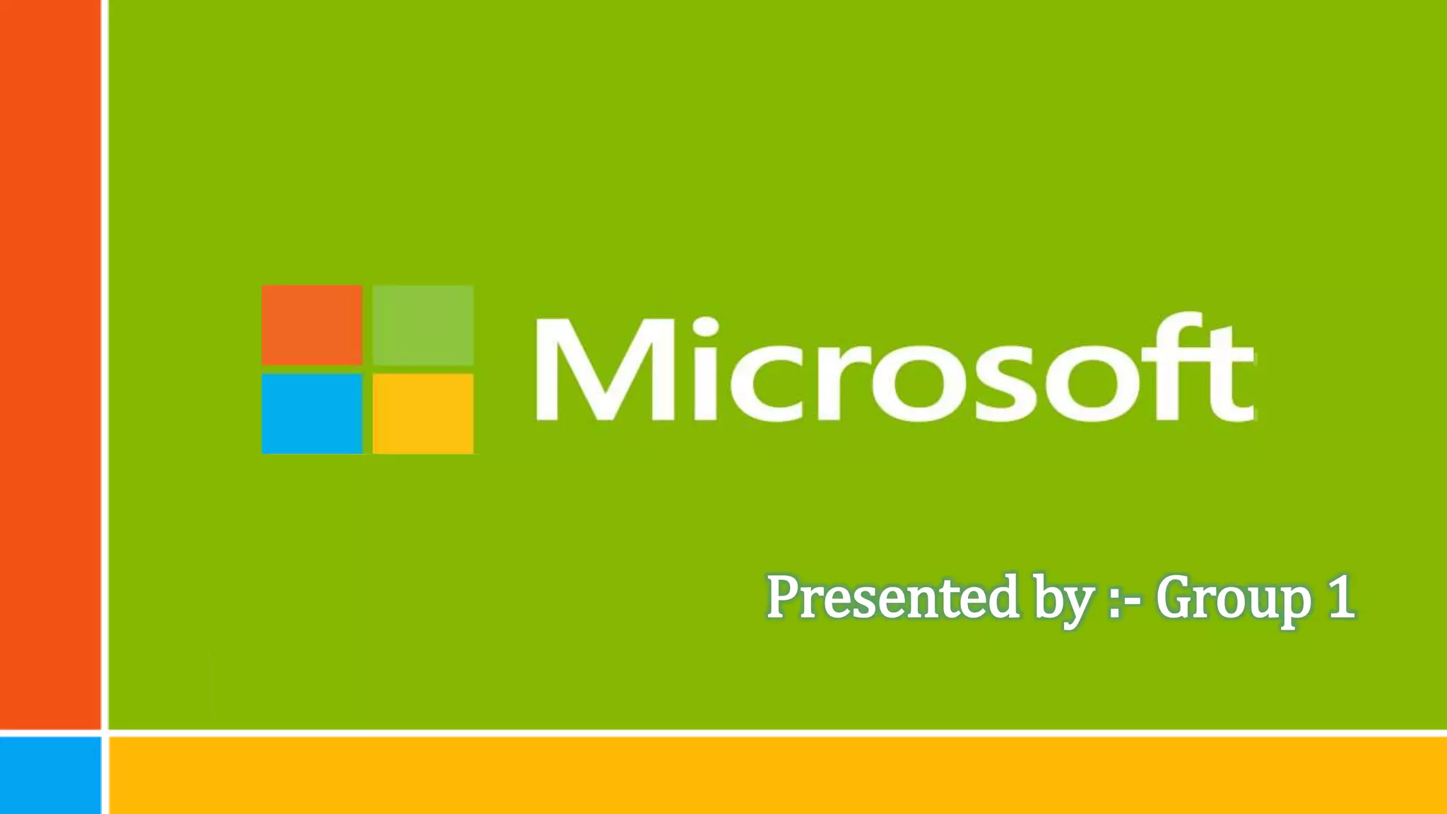 Microsoft Strategy Analysis 2015 | PPTX