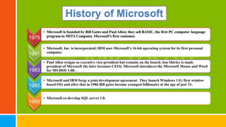 Microsoft | PPTX | Operating Systems | Computer Software and Applications