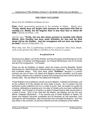 Microsoft word explanation of the nullifiers of islaam.doc