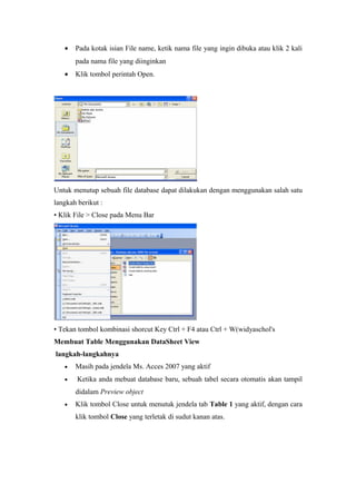 Microsoft access | PDF