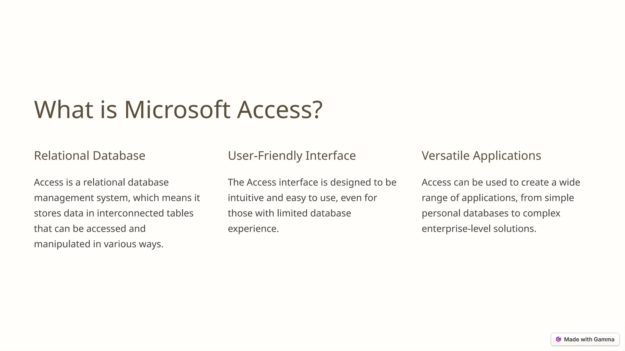 Microsoft-Access-An-Introduction to Database | PPT Microsoft-Access-An-Introduction to Database | PPT