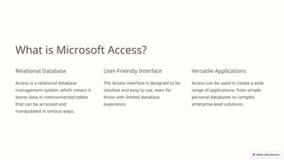 Microsoft-Access-An-Introduction to Database | PPT