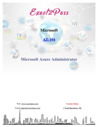latest AZ-104 Exam Questions and Answers | PDF