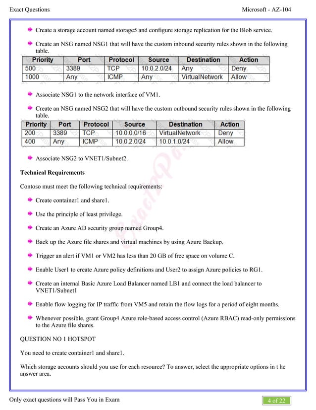 latest AZ-104 Exam Questions and Answers | PDF