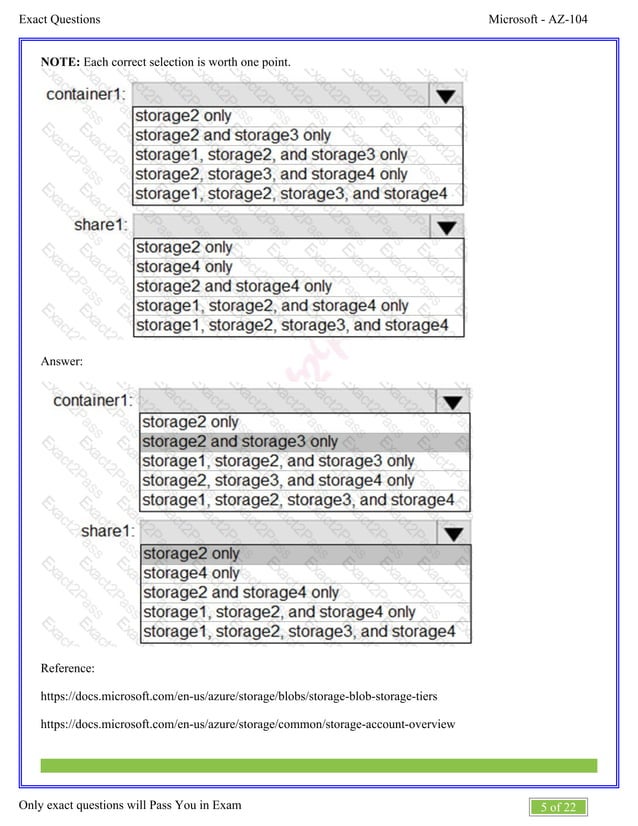 Latest Az 104 Exam Questions And Answers Pdf