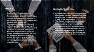 CASE STUDY ON MICROSOFT ANTITRUST CASE | PPT