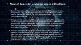 CASE STUDY ON MICROSOFT ANTITRUST CASE | PPT