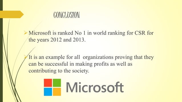 Microsoft CSR | PPT