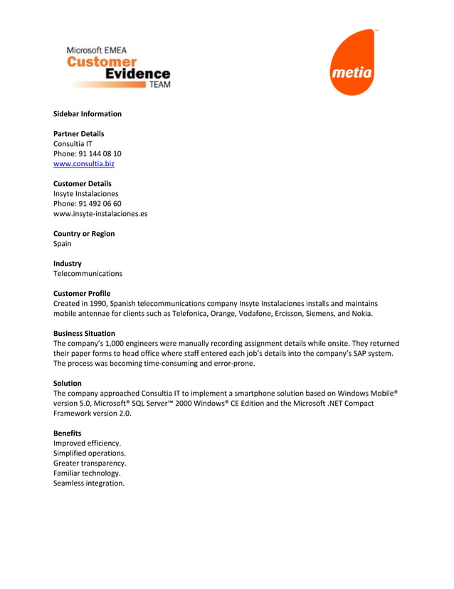 Microsoft Customer Evidence | PDF