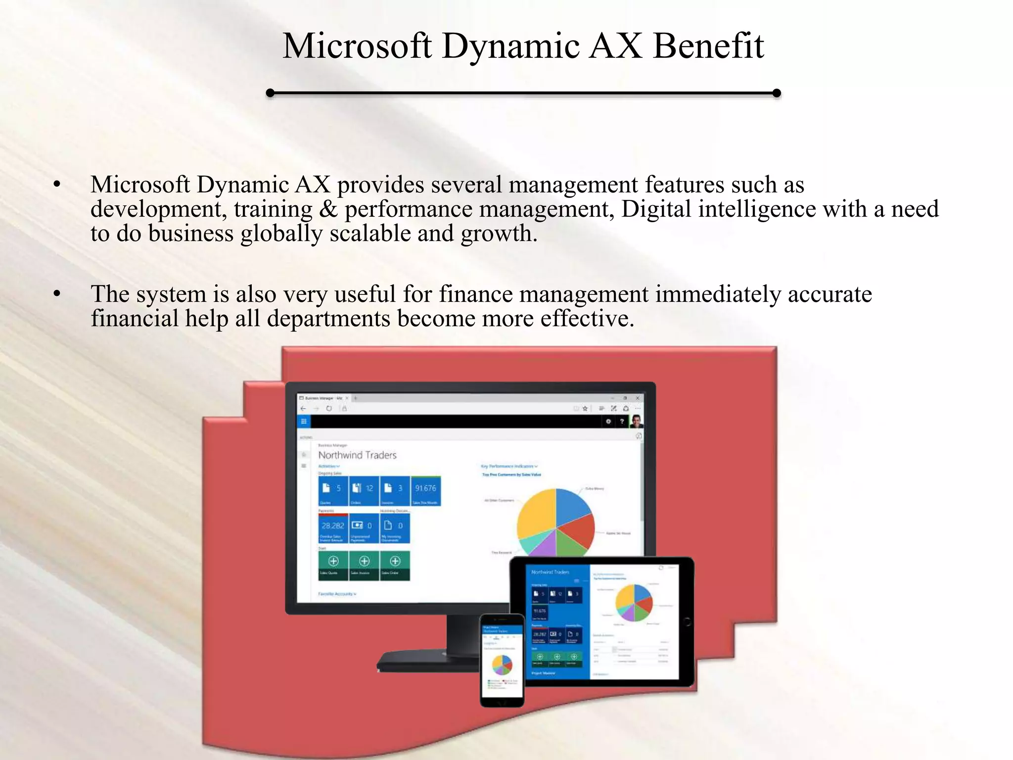 Microsoft dynamic AX overview with financial & technical features | PPT Microsoft dynamic AX overview with financial & technical features | PPT