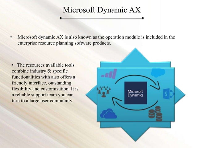 Microsoft dynamic AX overview with financial & technical features | PPT