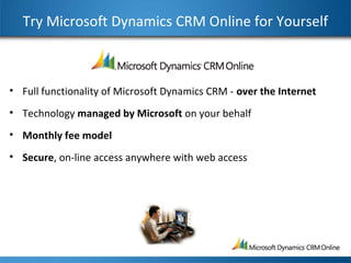 Microsoft dynamics-crm-online-overview-ppt | PPS